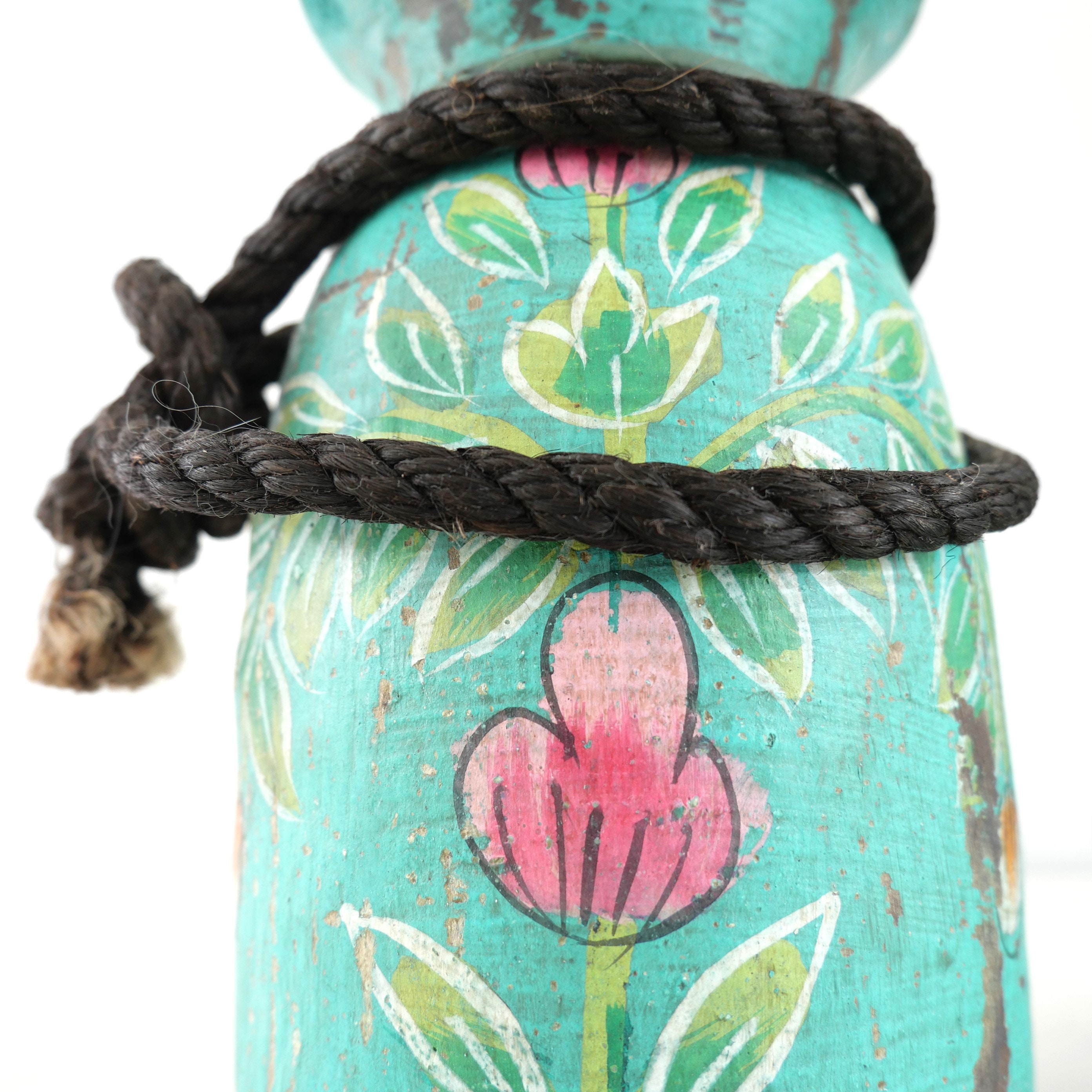 Wooden Indian Vintage Jug, Painted, Folk Art, Uique Item, Handmade ...