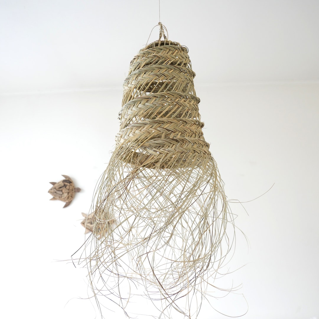 Zeegras Hanglamp Boho Verlichting Ibiza Stijl Handgemaakt - Etsy