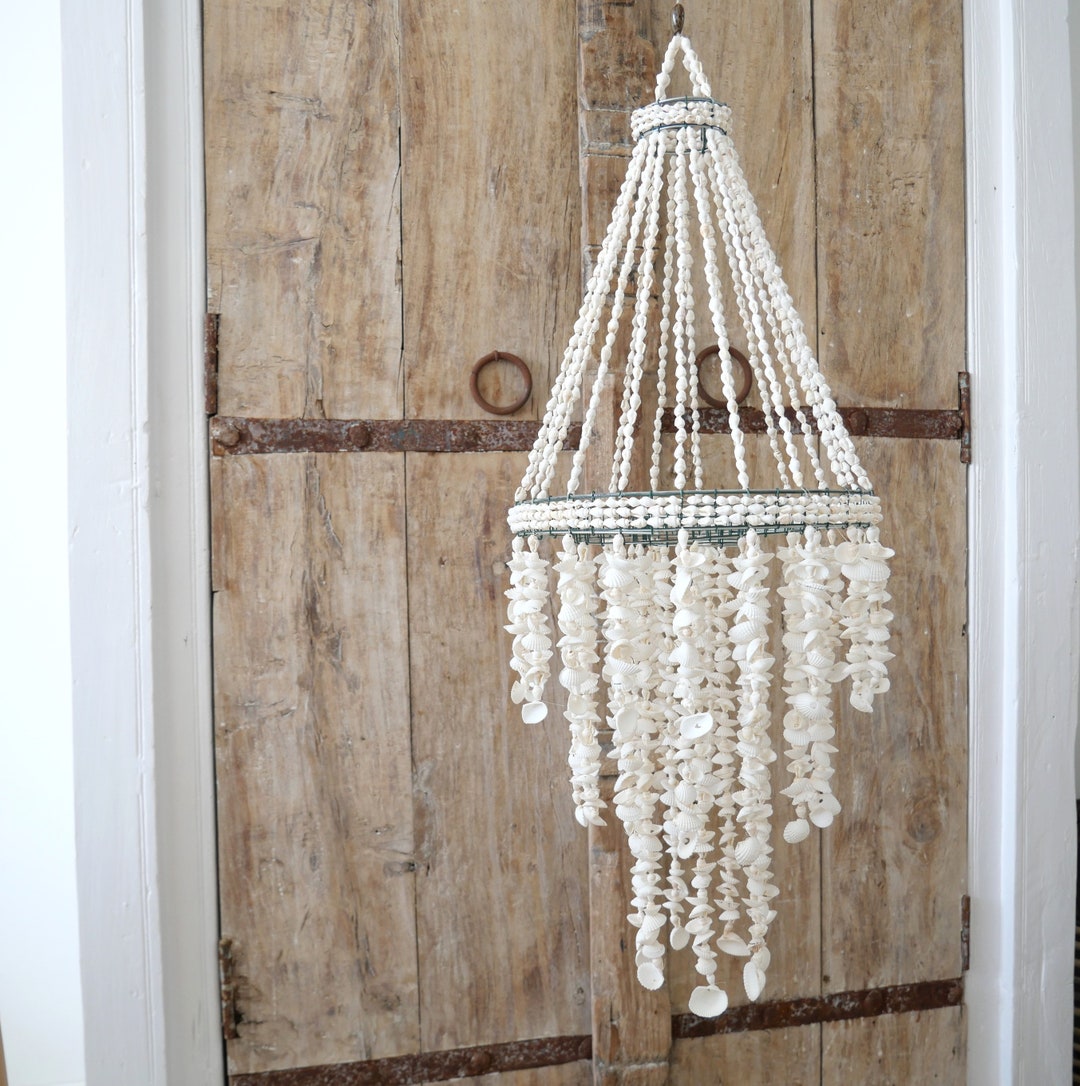 Bohemian Shells Ceiling Pendant, Interior, Shell, Boho, Gift, Square ...