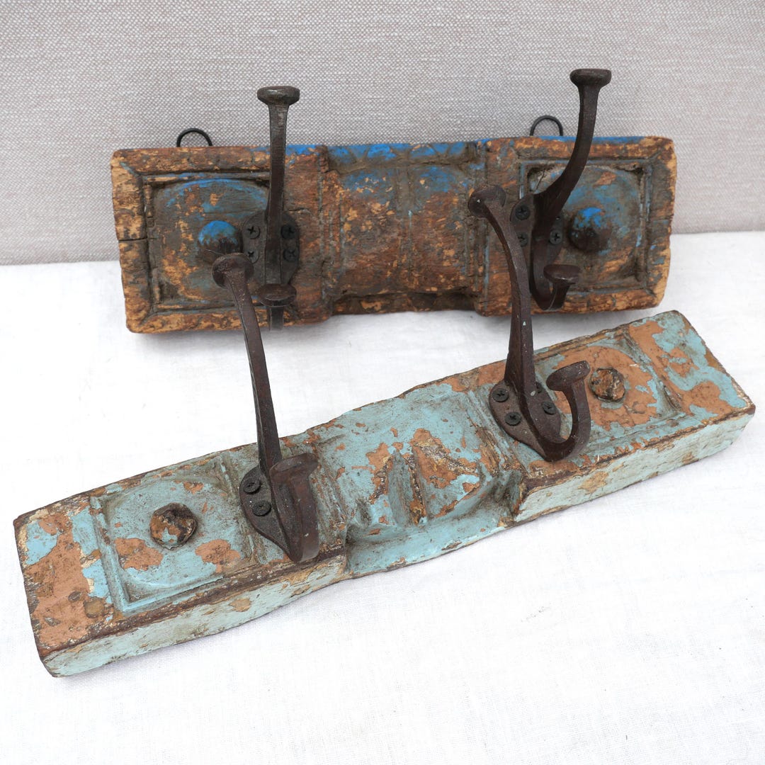 Upcycled Wooden Cut Out Part of Consoles, Hanging Rack, Kitchen Rack ...