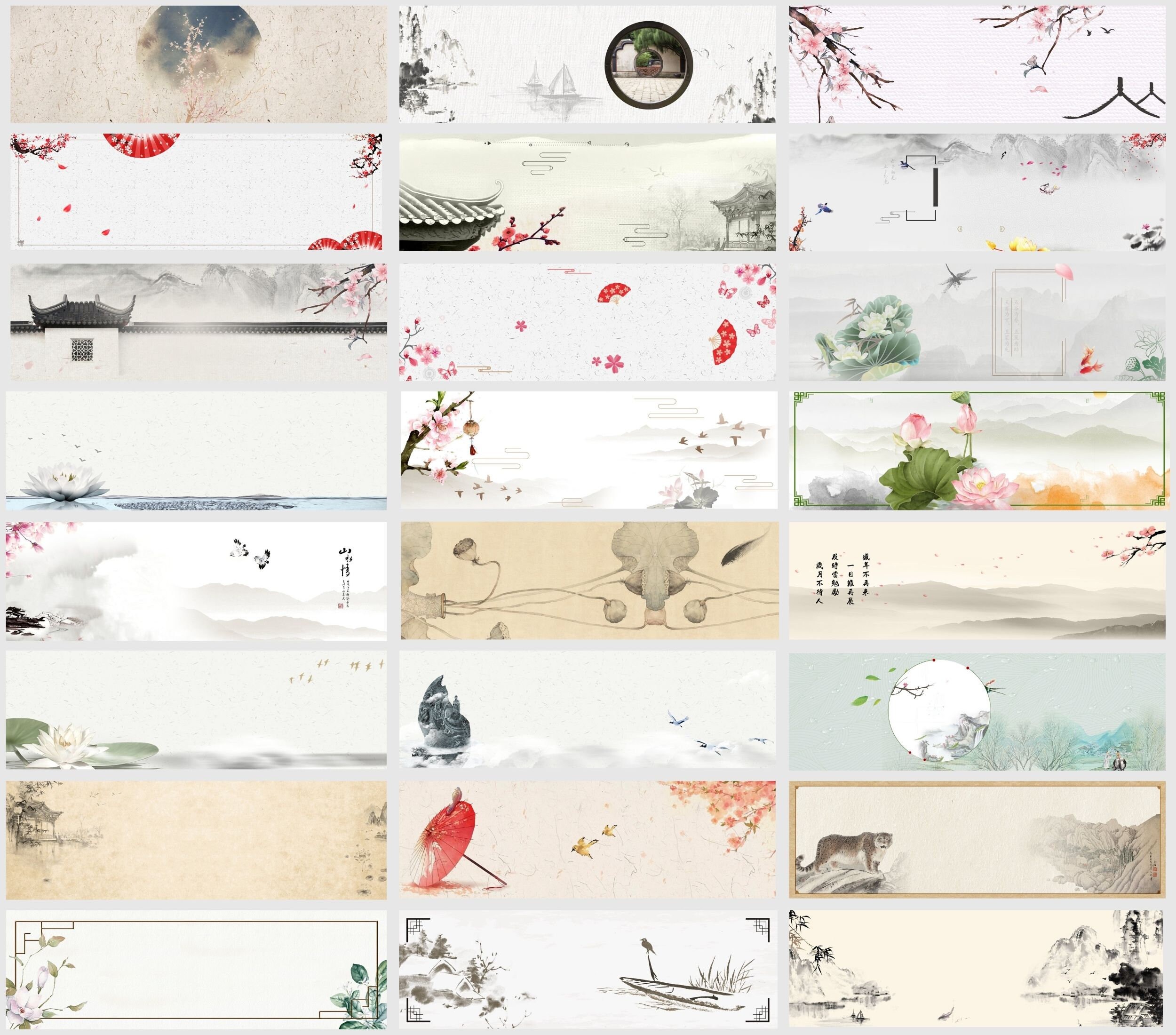 Asian Banner Templates, Asian Banner Traditional Painting, Asian Banner ...