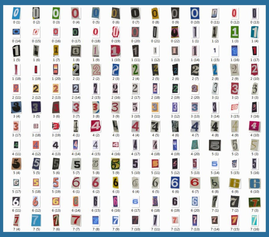 Number & Letter Overlays, Newspaper Magazine Alphabet Font Clipart ...
