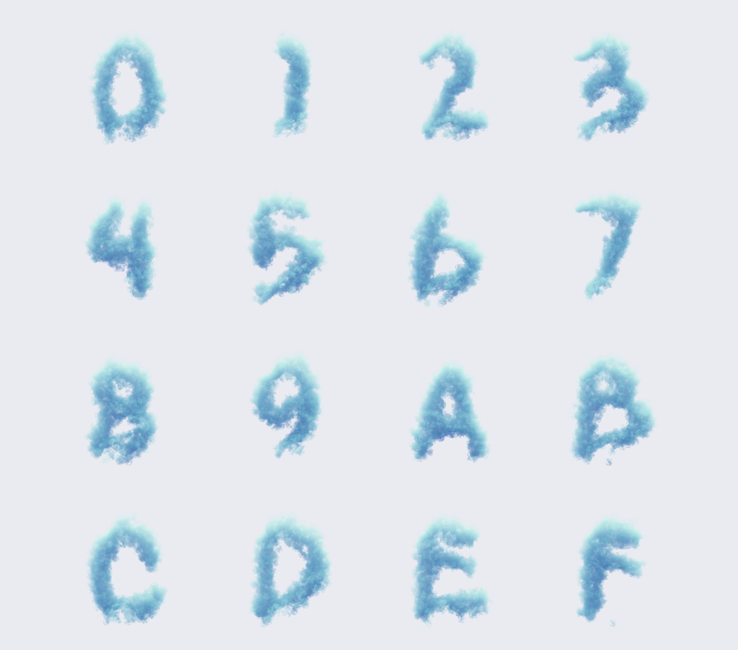 Cloud Number & Letter Overlays, Cloud Alphabet Font Clipart ,number ...
