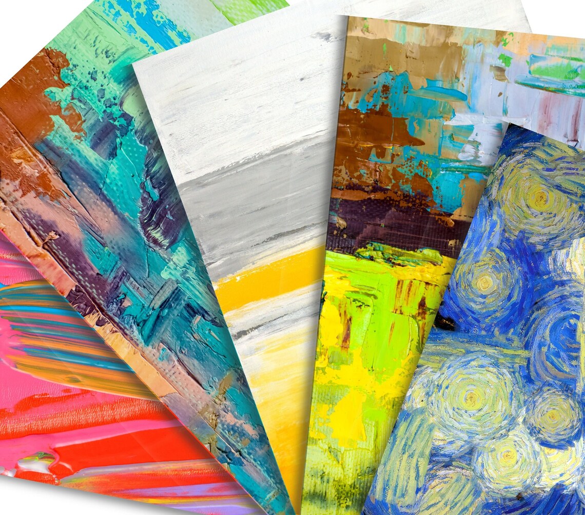 33 45 JPG Oil Painting Digital Paper Oil Painting Overlays - Etsy