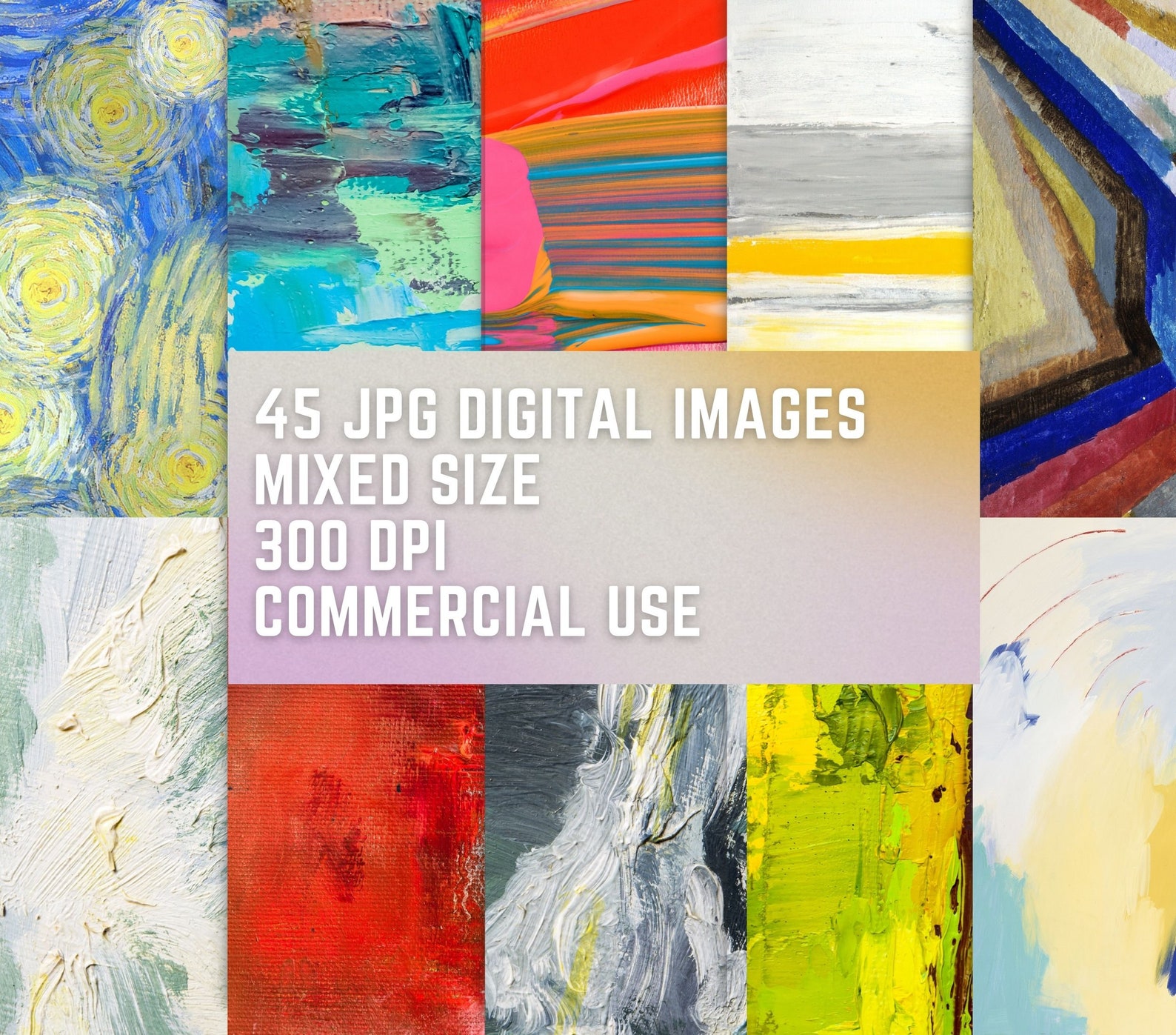 33 45 JPG Oil Painting Digital Paper Oil Painting Overlays - Etsy