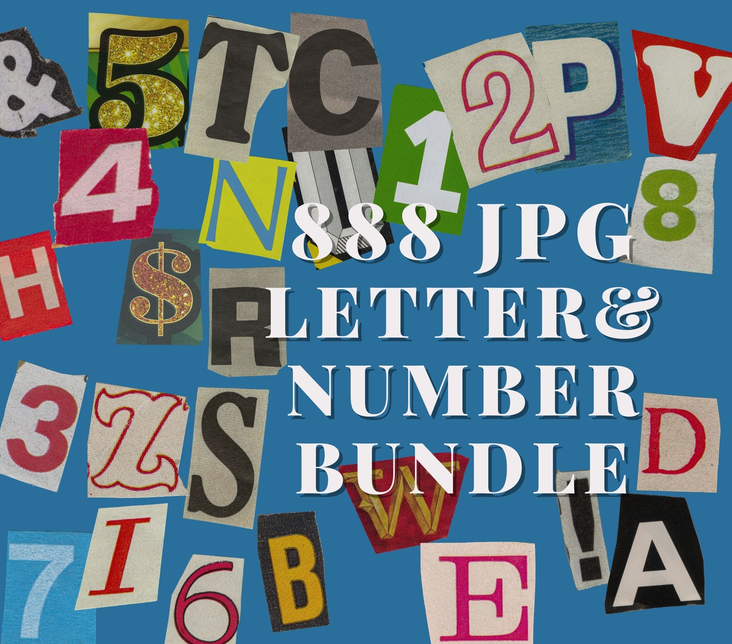 Number & Letter Overlays, Newspaper Magazine Alphabet Font Clipart ...