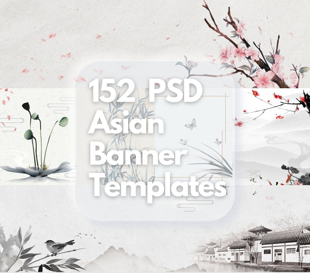Asian Banner Templates, Asian Banner Traditional Painting, Asian Banner ...