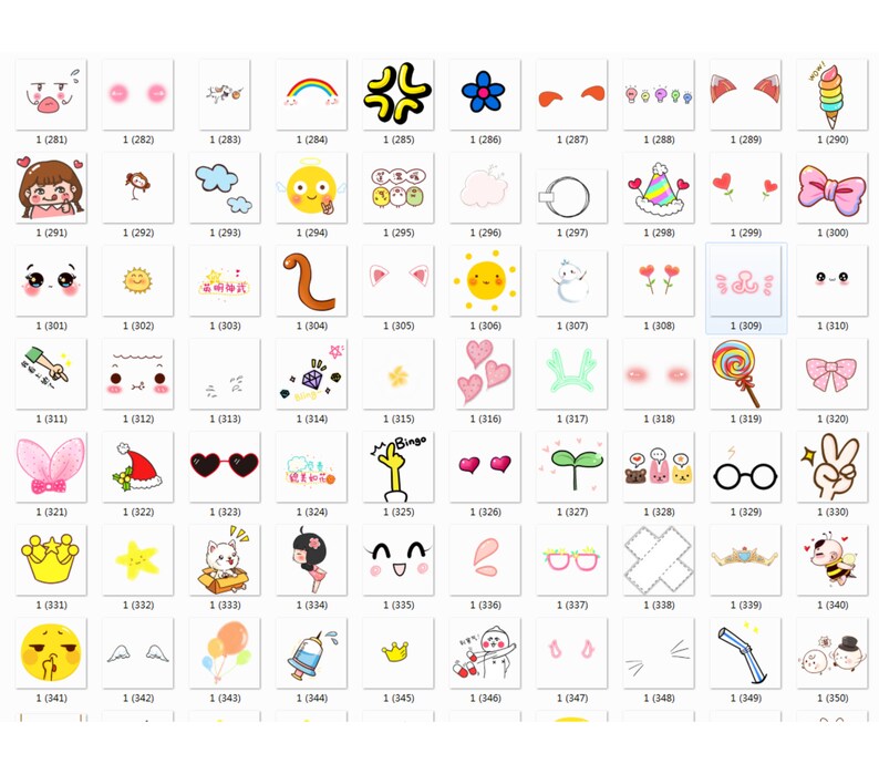 1 500 PNG Cute Cartoon Clipart Bundle Cute Cartoon Elements - Etsy