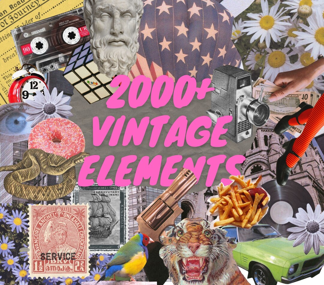 Vintage Retro Elements, Vintage Clip Art , Vintage Background, Vintage ...