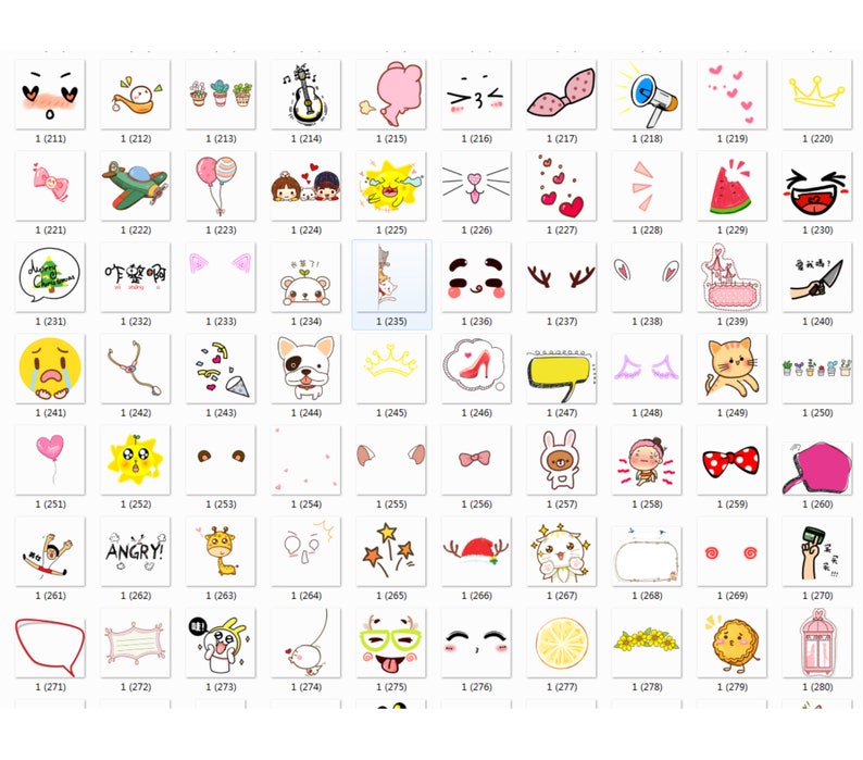 1 500 PNG Cute Cartoon Clipart Bundle Cute Cartoon Elements - Etsy