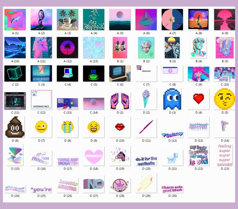 Future Punk Vaporwave Elements, Vaporwave Clip Art , Vaporwave ...