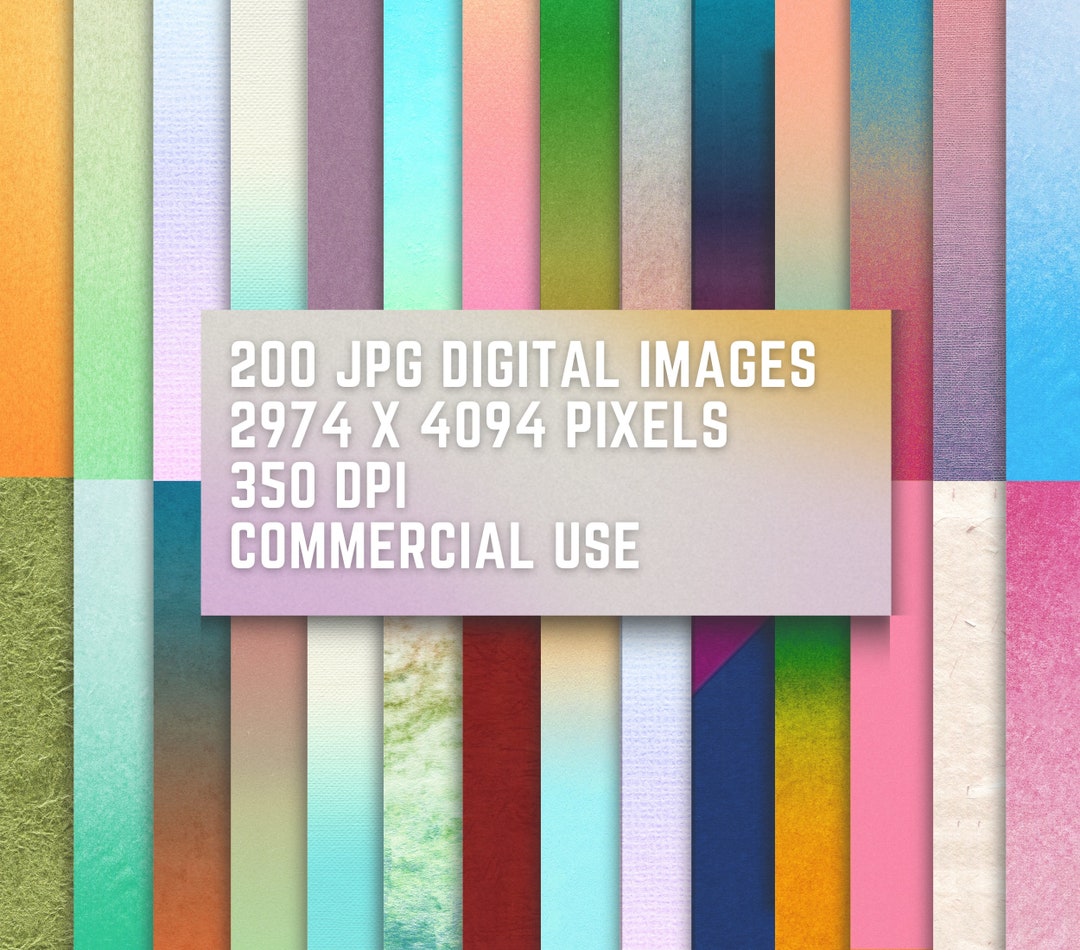 Gradient Color Digital Paper, Gradient Color Scrapbook Paper, Gradient ...