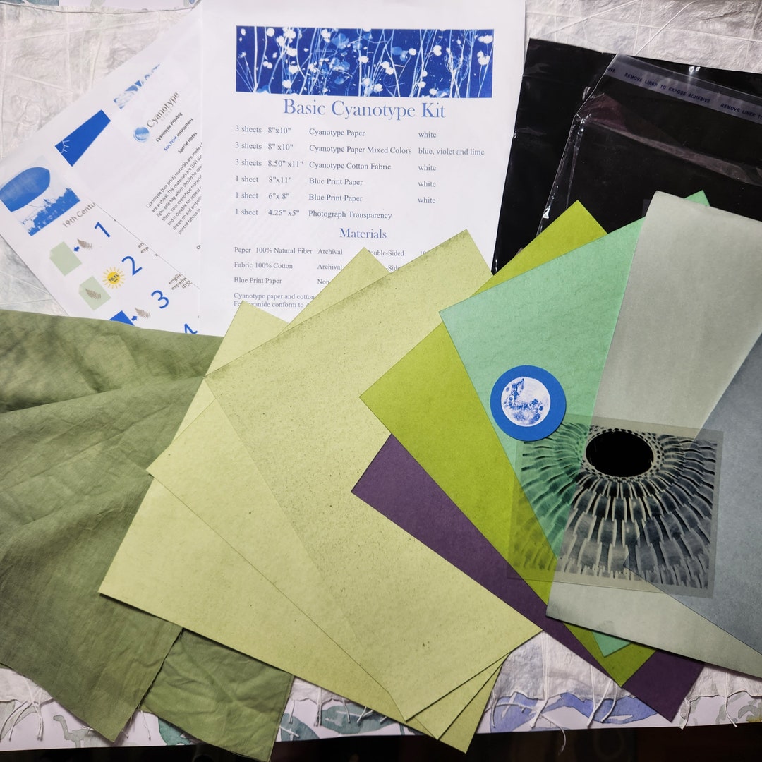 Cyanotype Deluxe Sun Printing Kit - Etsy