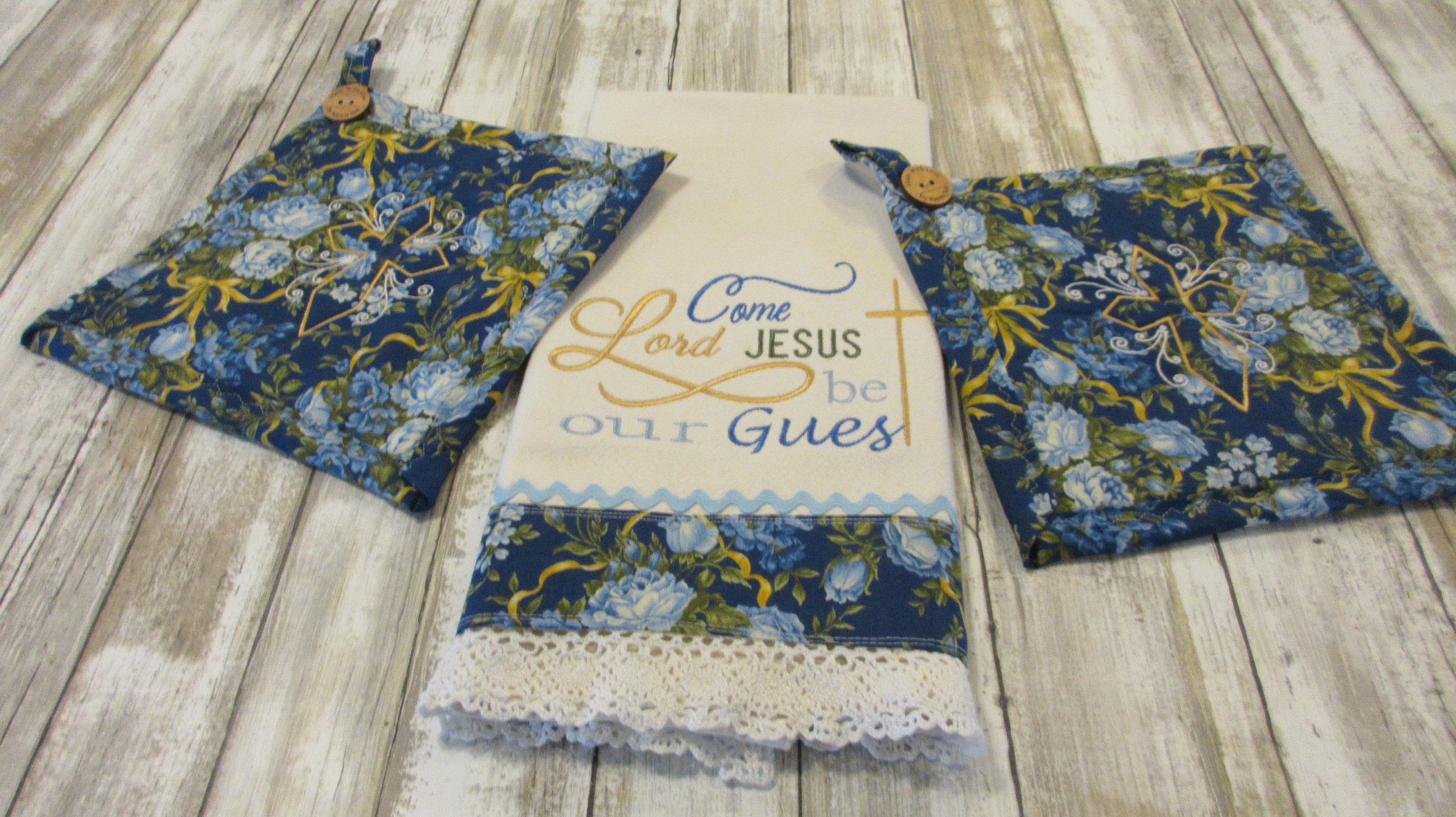 Lords Prayer Kitchen Towel-embroider Kitchen Bible Verse Towels ...