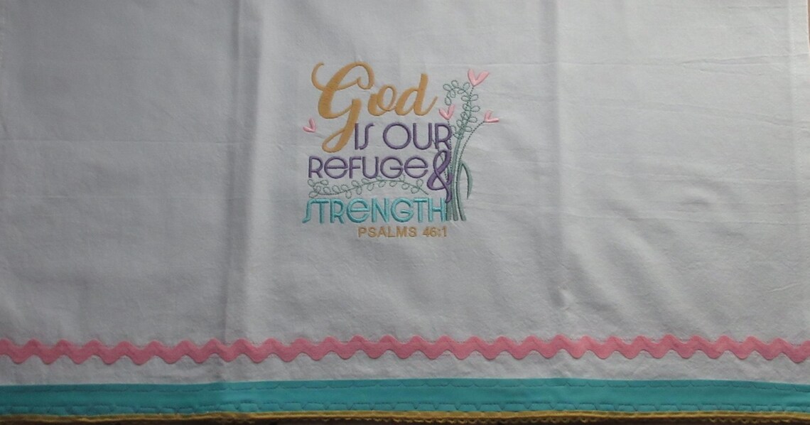 Embroidered Bible Verse Kitchen Towels-religious Kitchen Towels ...