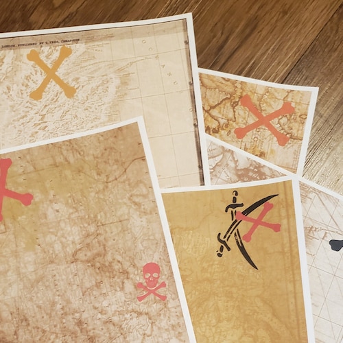 Pirate Treasure Map Party Placemat Printable Pirate Party - Etsy