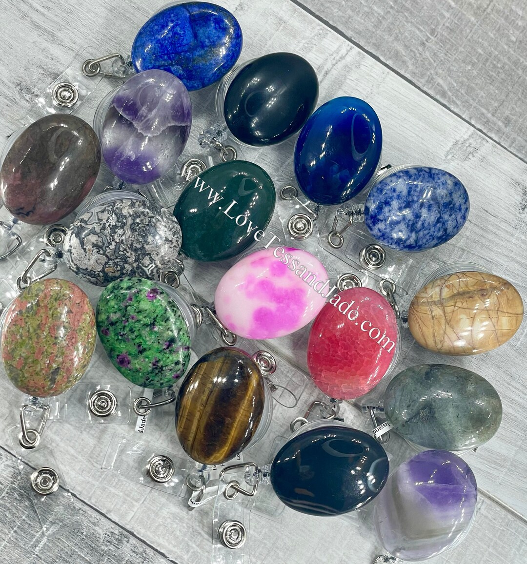 Gemstone | Crystal | Badge | Rotating Clip | Reel | Manifesting ...