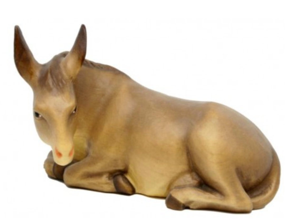 Donkey Carved in Wood and Hand Colored With Oil Colors - Etsy