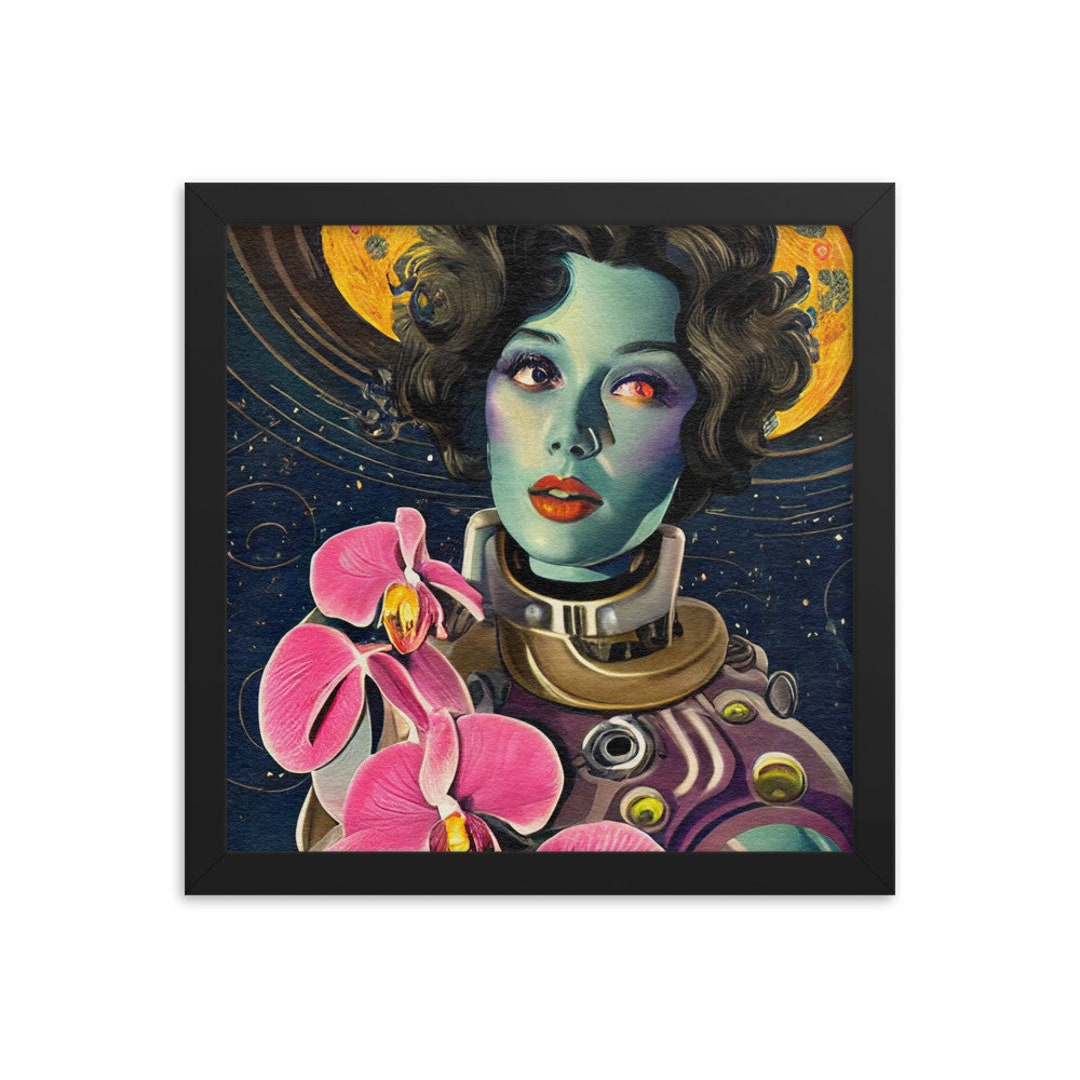 Retro Android Wall Art Space Woman Retro Galactic Sci-fi Retro Gift ...