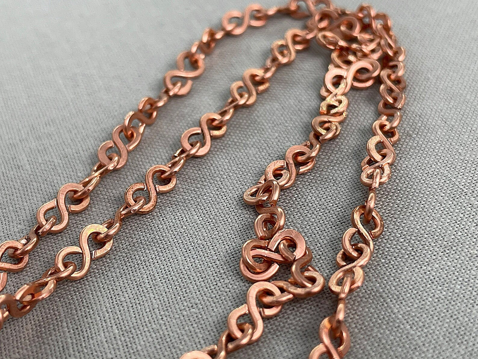 Brown & White Agate Copper Wire Wrap Pendant Hammered Chain, Rustic ...