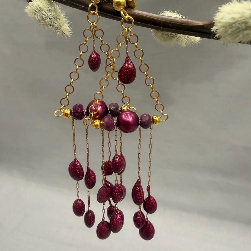 Red Chandelier Droplet - Etsy