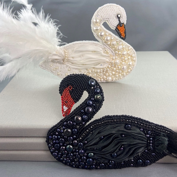 Beaded Swan - Etsy