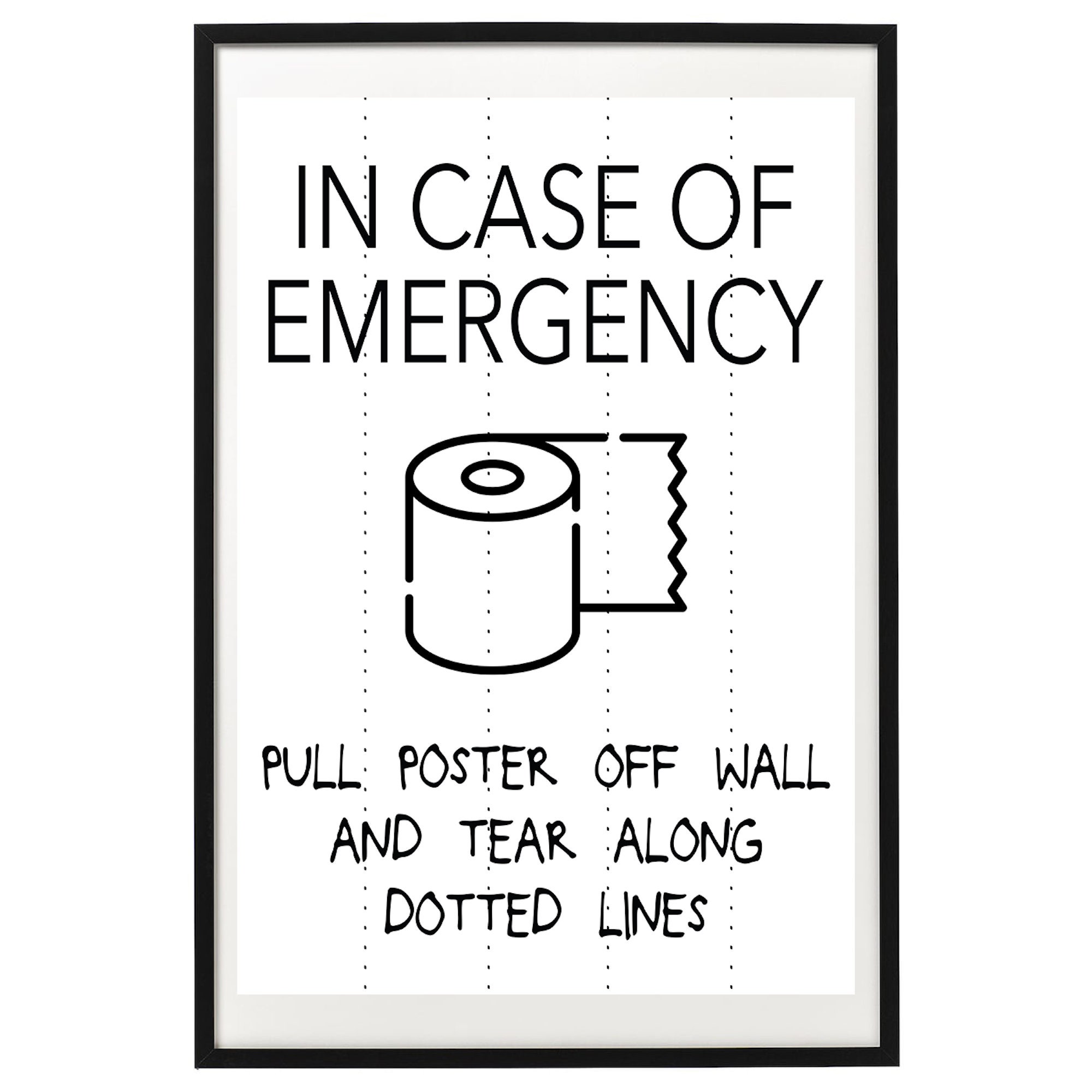In case of emergency pull poster off wall and tear along | Etsy