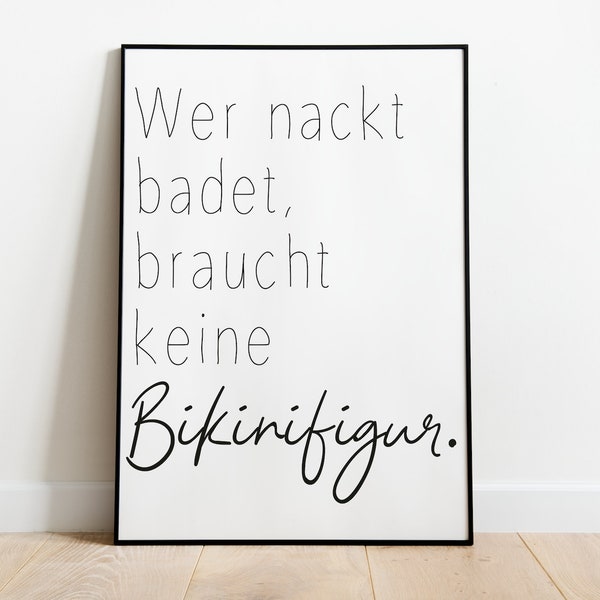 Wer Nackt Badet Braucht Keine Bikinifigur
