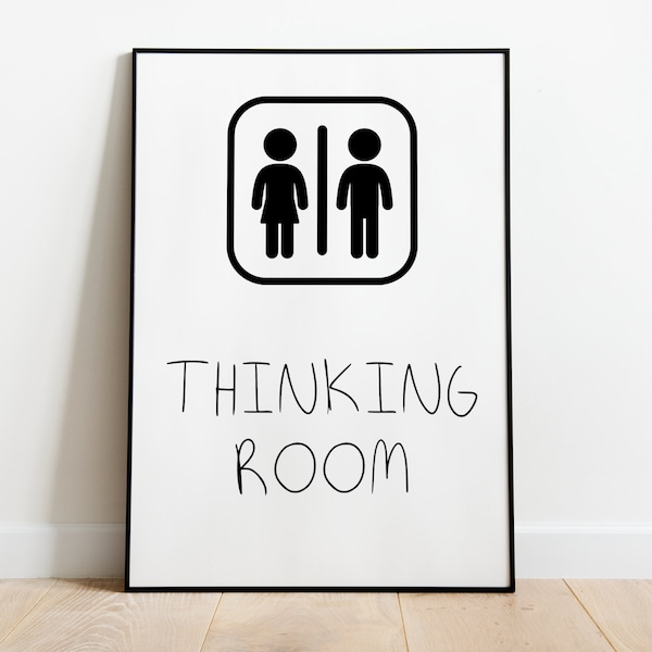 Funny Thinking Room Poster - Etsy