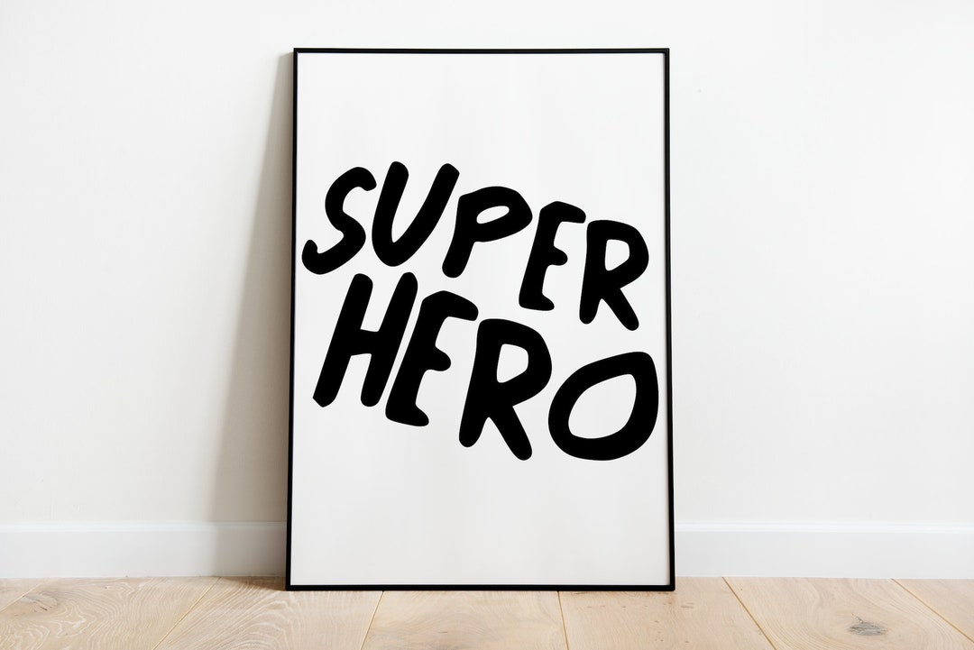 Superhero Poster, Available in Sizes A5 to A3 - Etsy