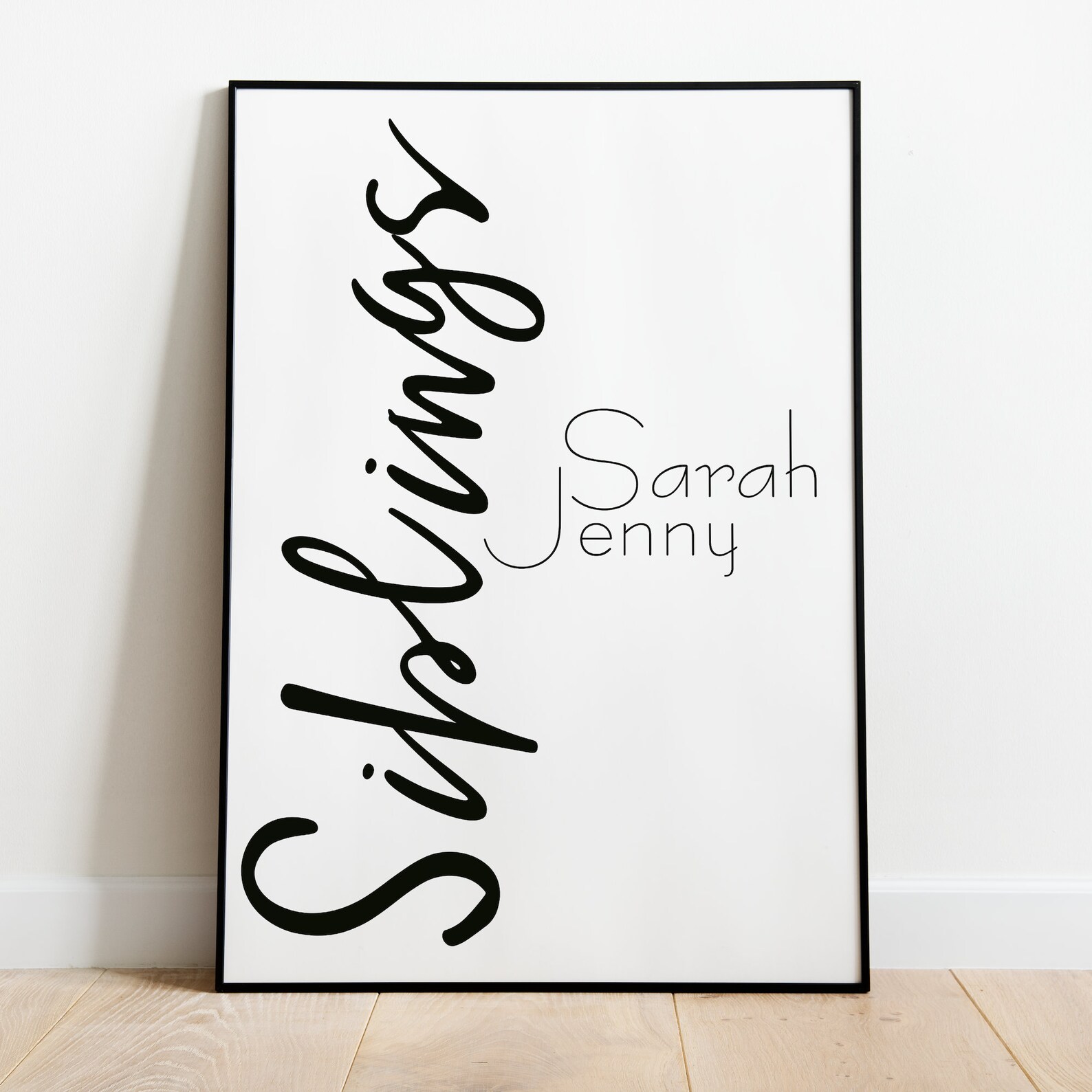 Siblings Poster Personalized With Name in Sizes A5 A3 - Etsy UK