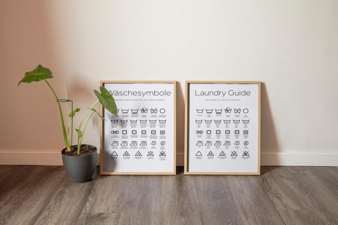 Laundry Symbols Poster / Laundry Guide – High-quality Art Print ...