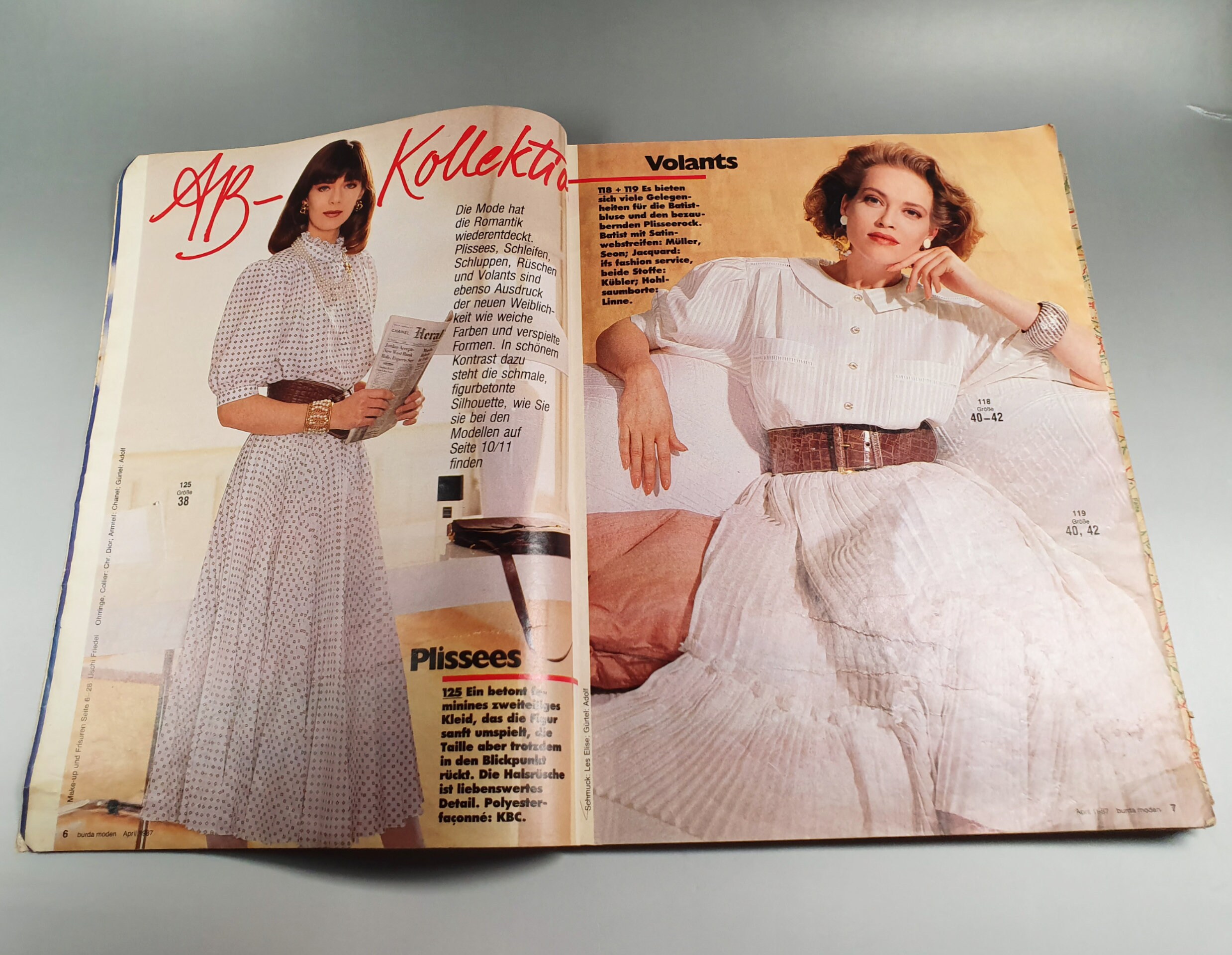 Burda Moden Paper Patterns April 1987 Retro Burda Fashion - Etsy