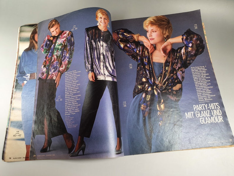 Magazine Burda Moden December 1984 Paper Patterns Retro Clothing Burda ...