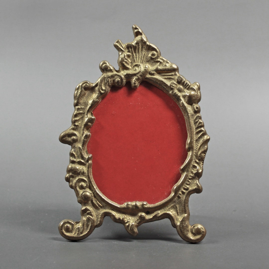 Old Bronze Oval Photo Frame 3x2 Kinder Oval Mini Photo Frame Old Brass ...