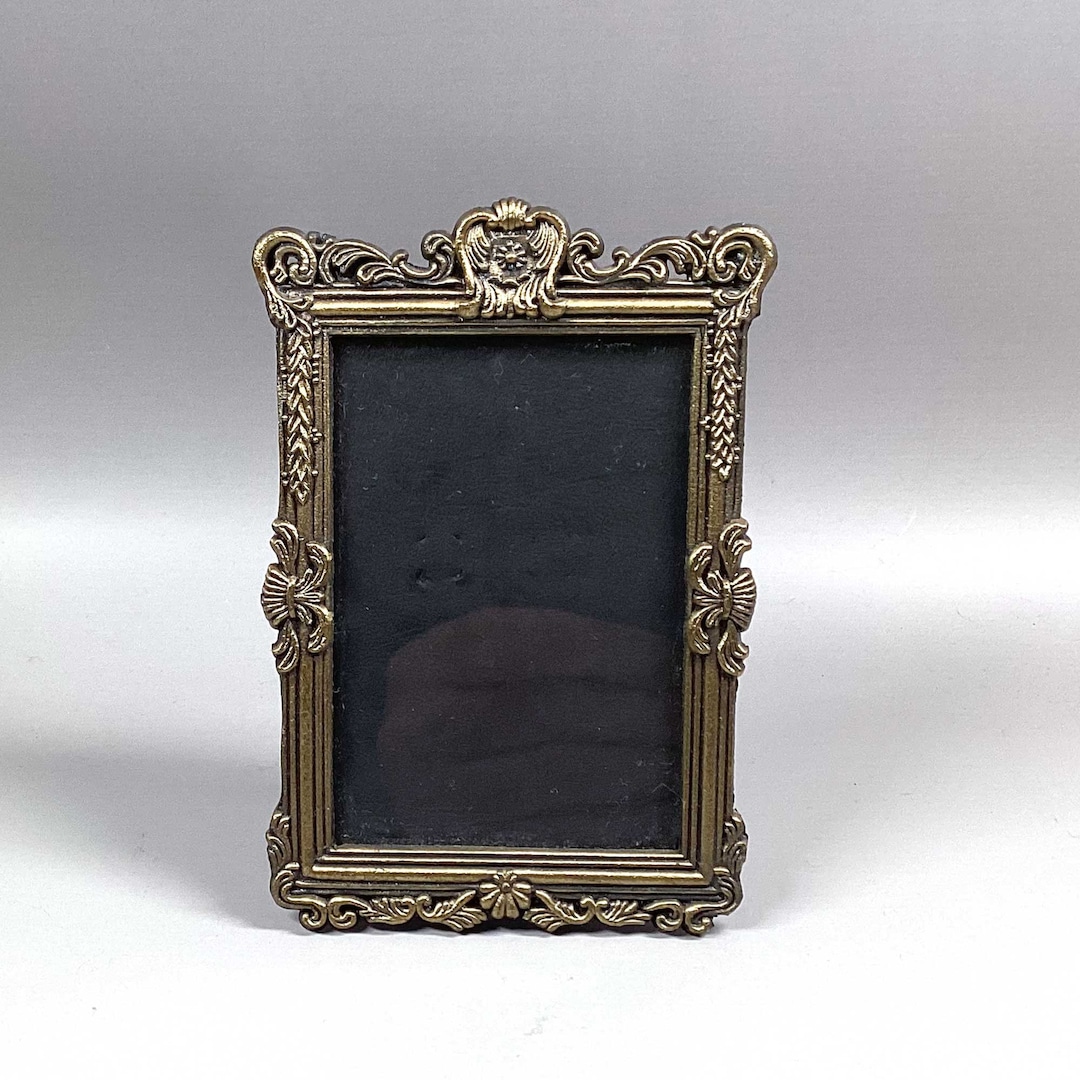 Old Bronze 3x2.5 Mini Photo Frames Vintage Rectangular Filigree Photo ...