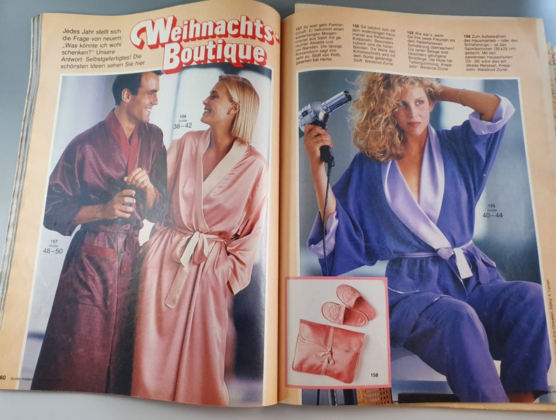 Magazine Burda Moden December 1984 Paper Patterns Retro Clothing Burda ...