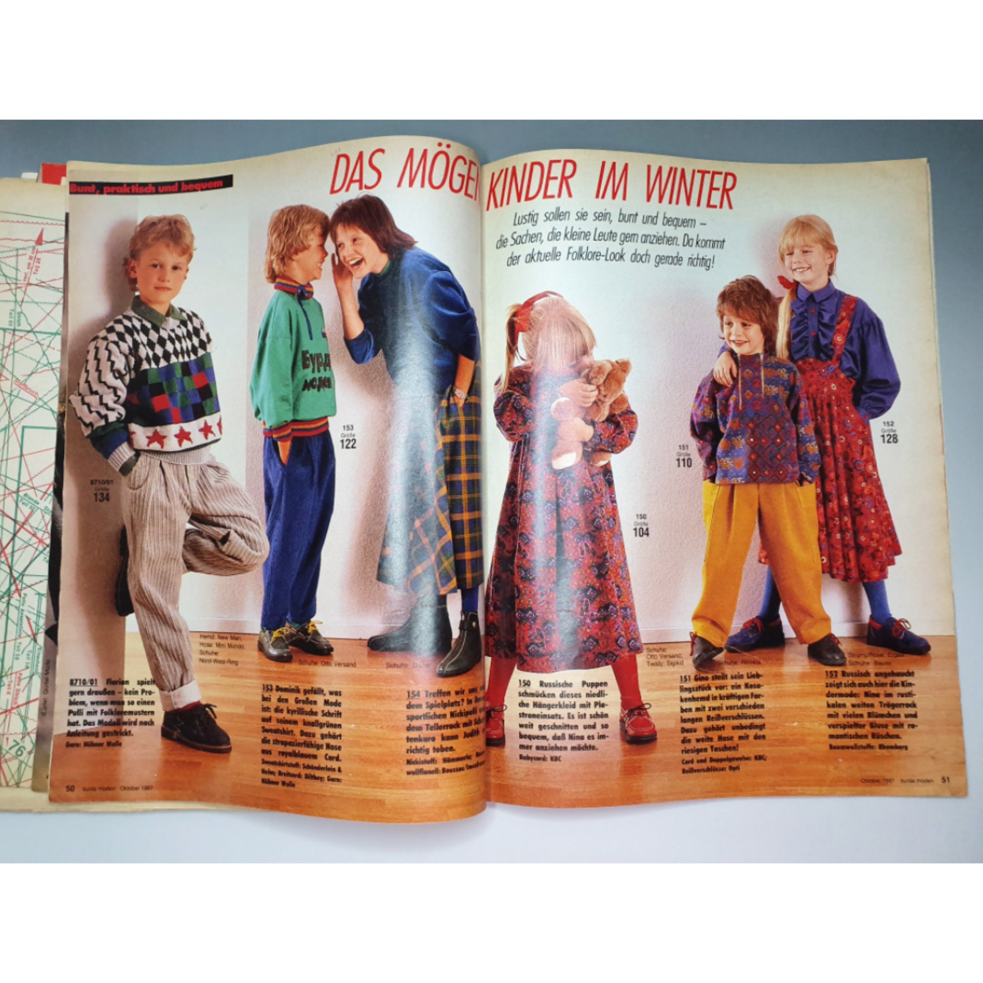 Burda Moden Paper Patterns April 1987 Retro Burda Fashion Clothing ...