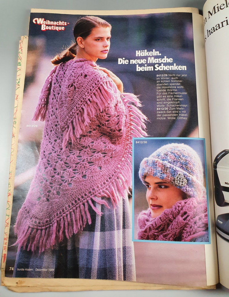 Magazine Burda Moden December 1984 Paper Patterns Retro Clothing Burda ...