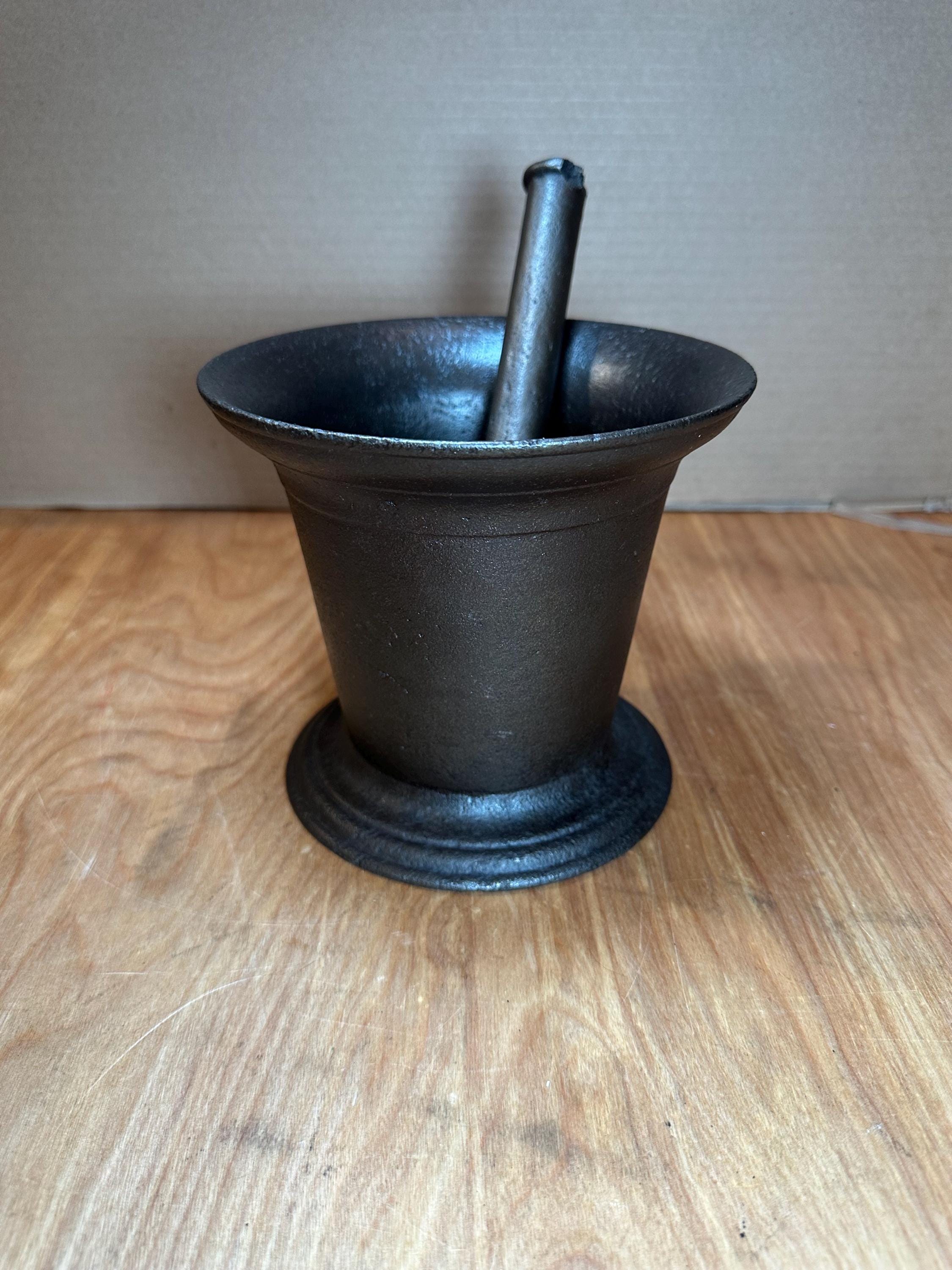 Vintage Cast Iron Mortar & Pestle - Does Have Crack - Etsy