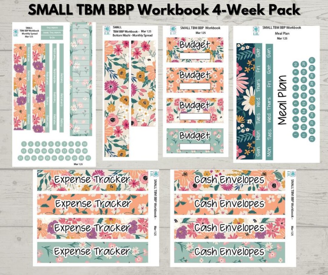 Mar 125 SMALL TBM BBP Workbook / 4-week or Individual Sheets - Etsy