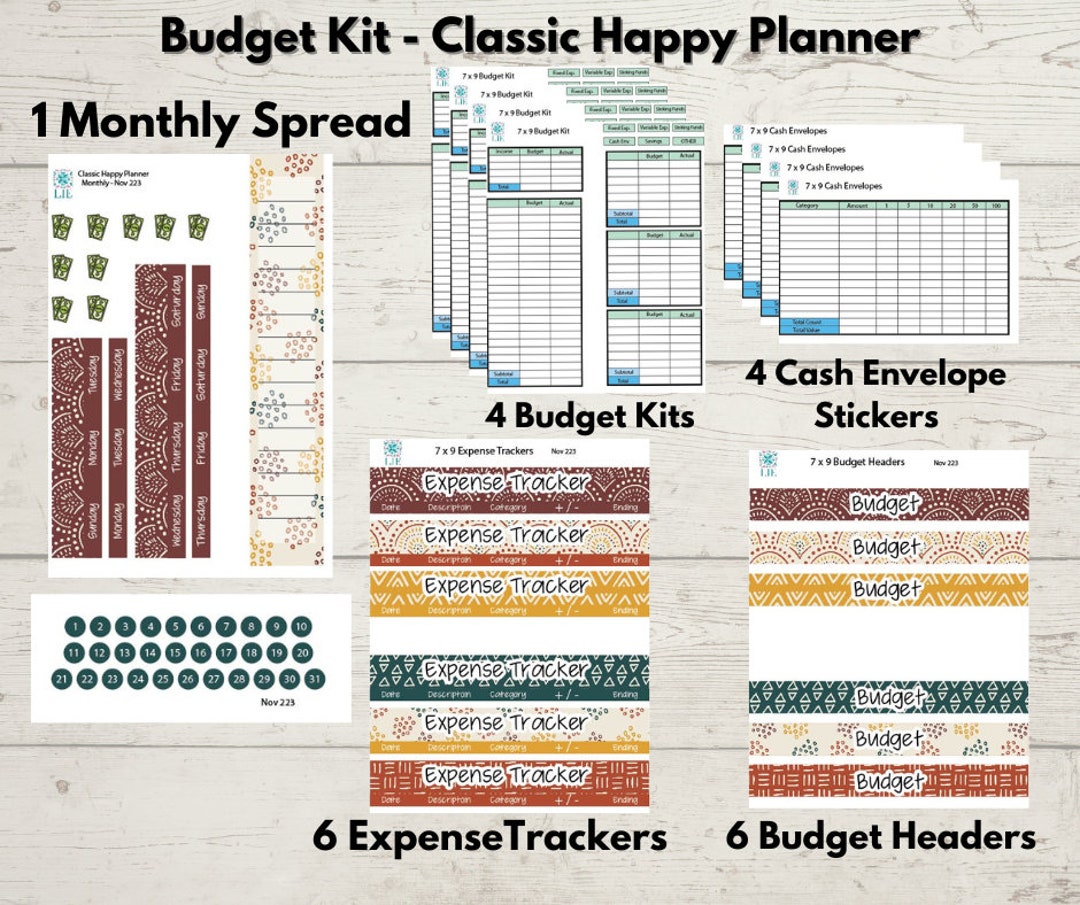 Budget Kit Nov 223 Classic Happy Planner - Etsy