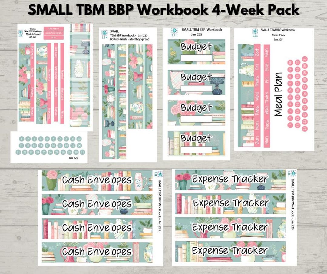 Jan 225 SMALL TBM BBP Workbook / 4-week Pack or Individual Sheets - Etsy