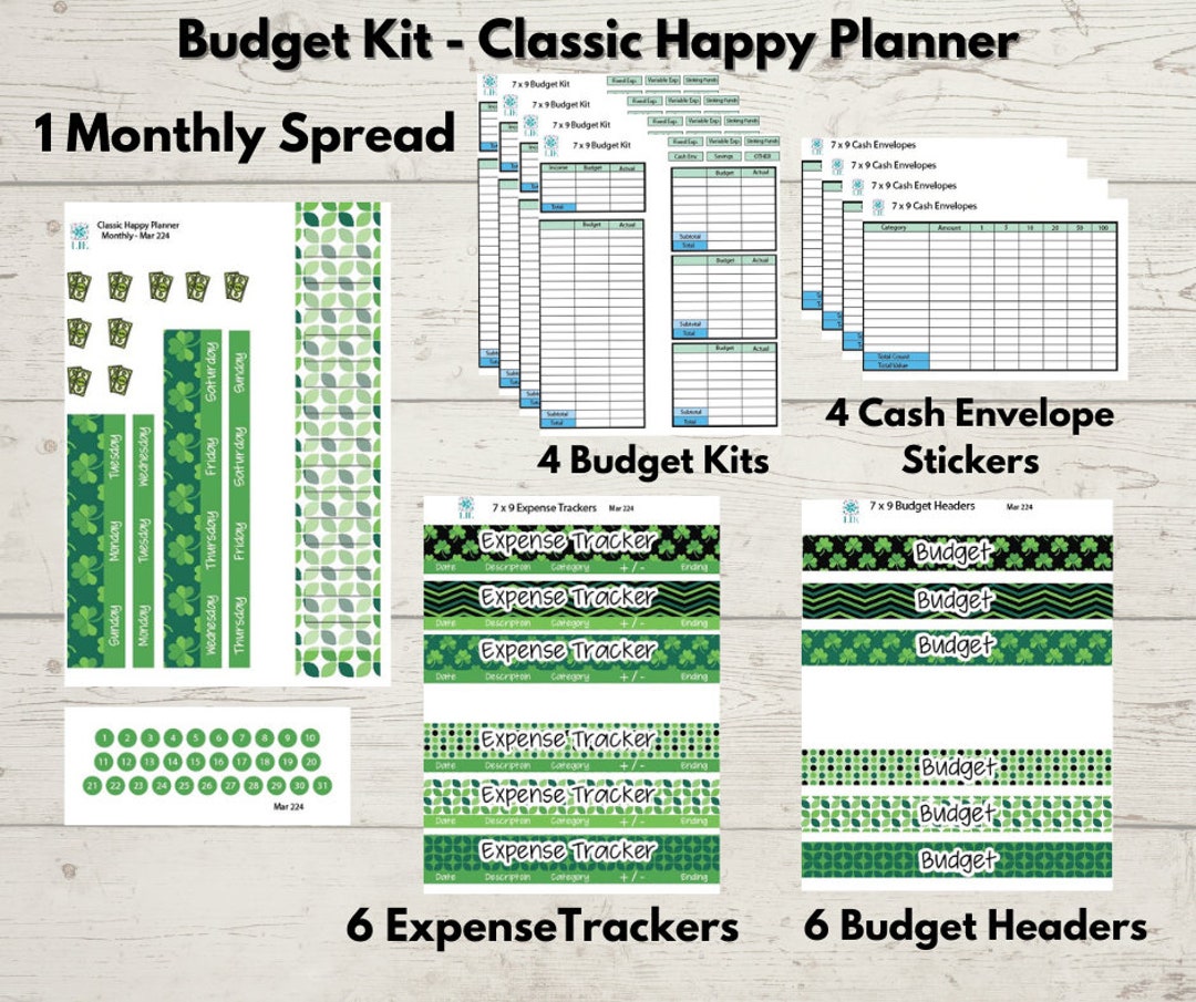 Budget Kit Mar 224 Classic Happy Planner - Etsy