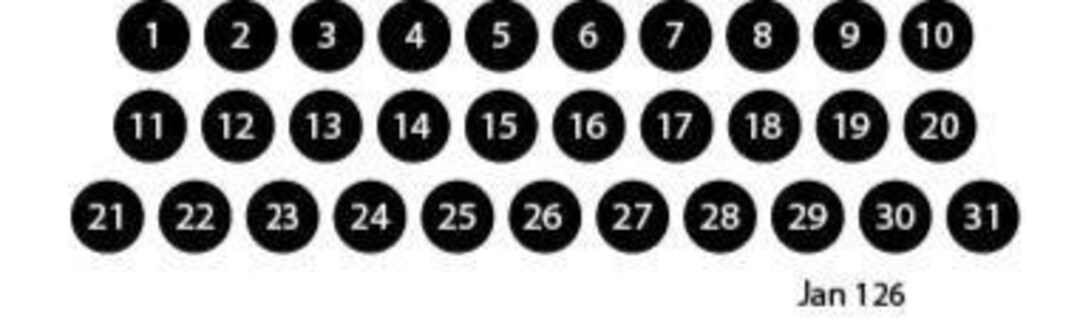 Jan 126 - Universal Date Dots - Etsy