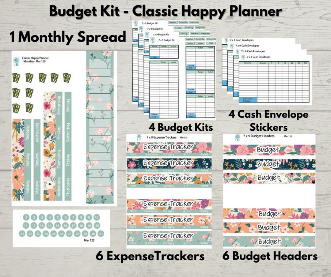 Budget Kit - Mar 125 - Classic Happy Planner - Etsy