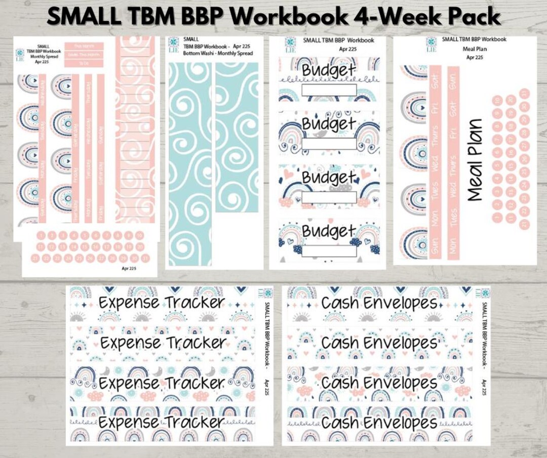 Apr 225 SMALL TBM BBP Workbook / 4-week or Individual Sheets - Etsy
