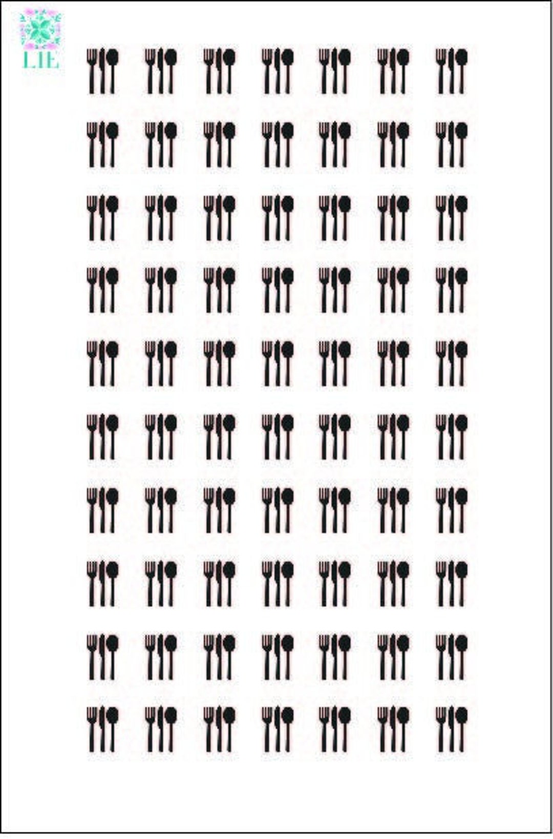 Fork, Knife, and Spoon Stickers - Etsy