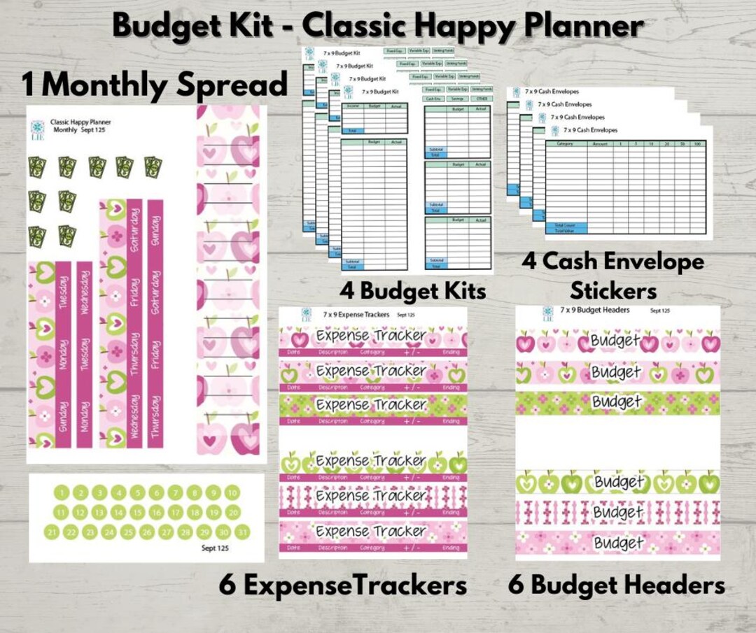 Budget Kit - Sept 125 - Classic Happy Planner - Etsy