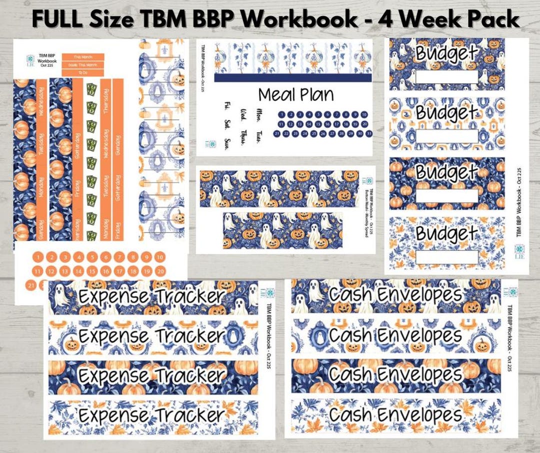 Oct 225 FULL TBM BBP Workbook / 4-week Pack or Individual Sheets - Etsy